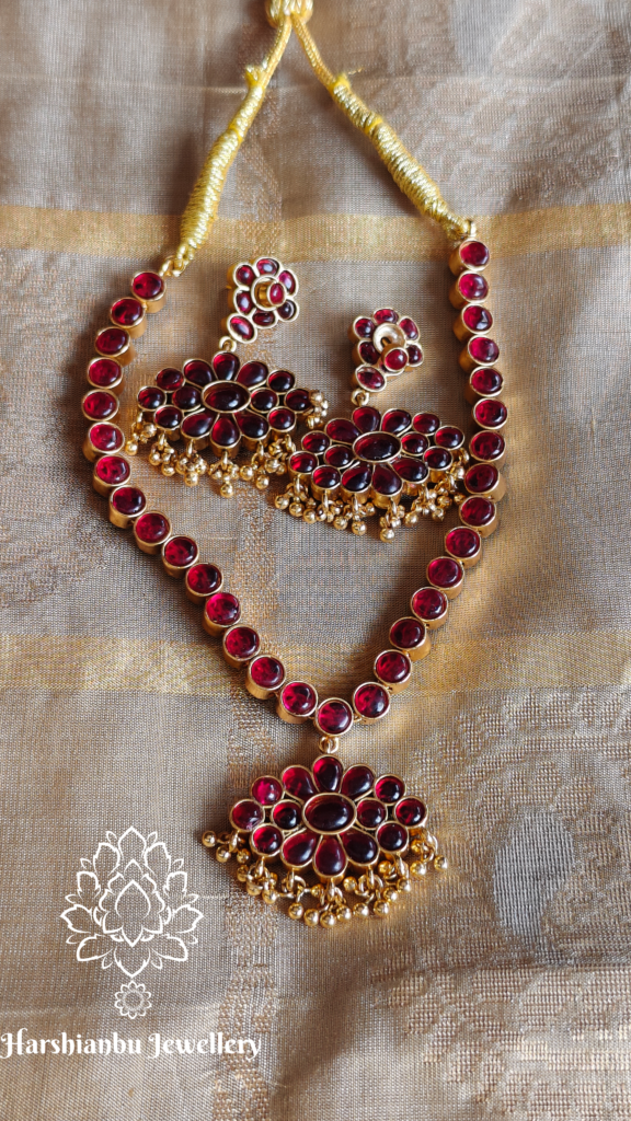 2 in 1 kemp necklace (Red and Green) - Harshianbu Jewellery