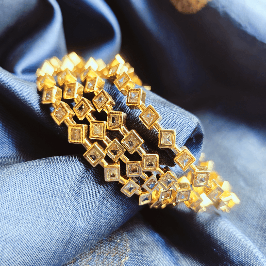 White stone bangles - Harshianbu Jewellery