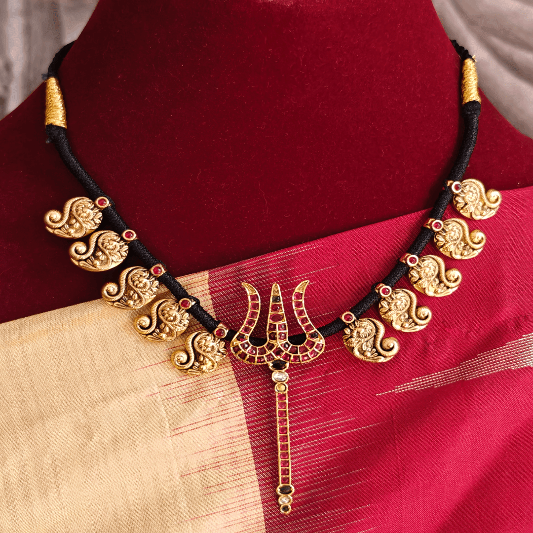 Shoolam maanga necklace - Harshianbu Jewellery