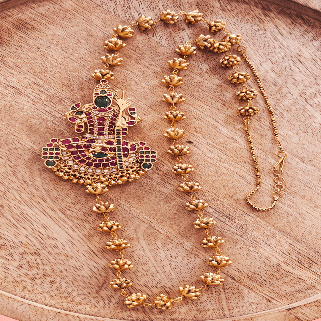Kamakshi mogappu poo chain - Harshianbu Jewellery