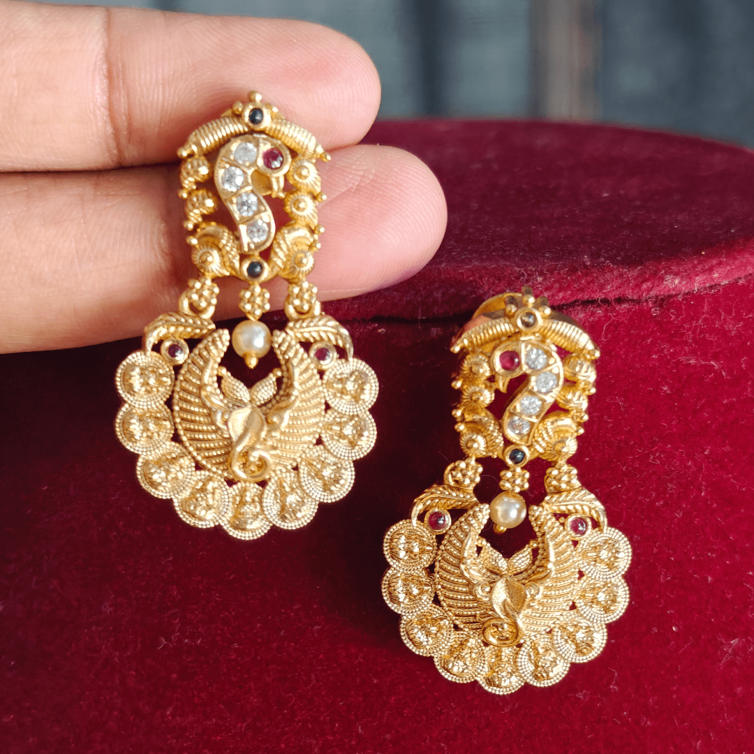 Fusion kasu earrings - Harshianbu Jewellery