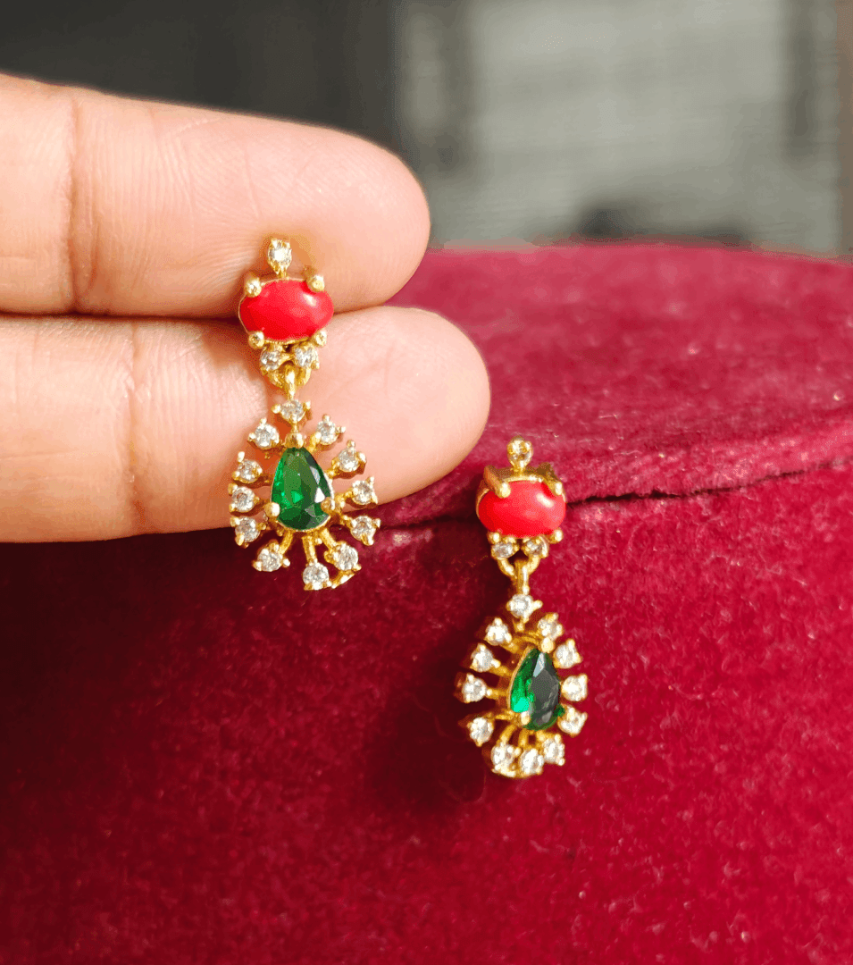 Coral earring - Harshianbu Jewellery