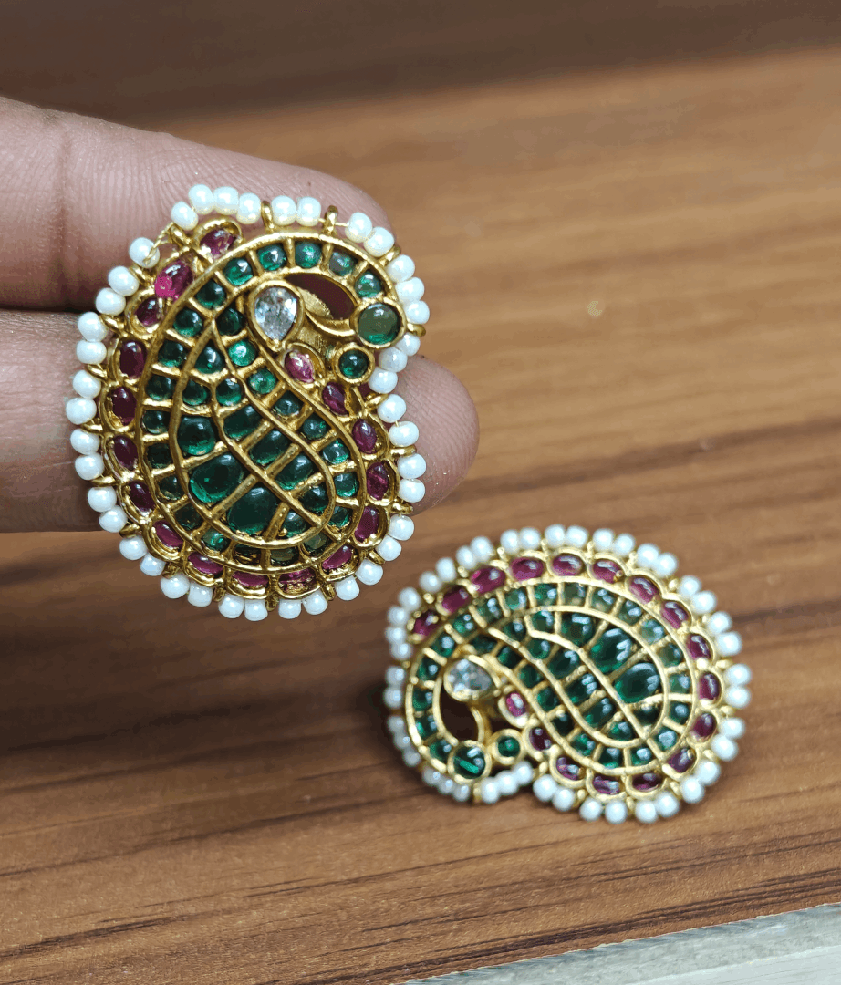 Mango pearl stud - Harshianbu Jewellery