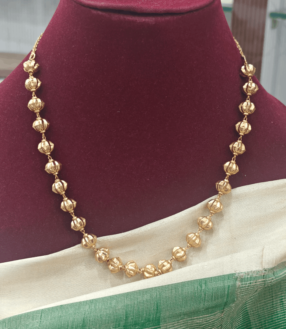 Gundu mani antique chain - Harshianbu Jewellery