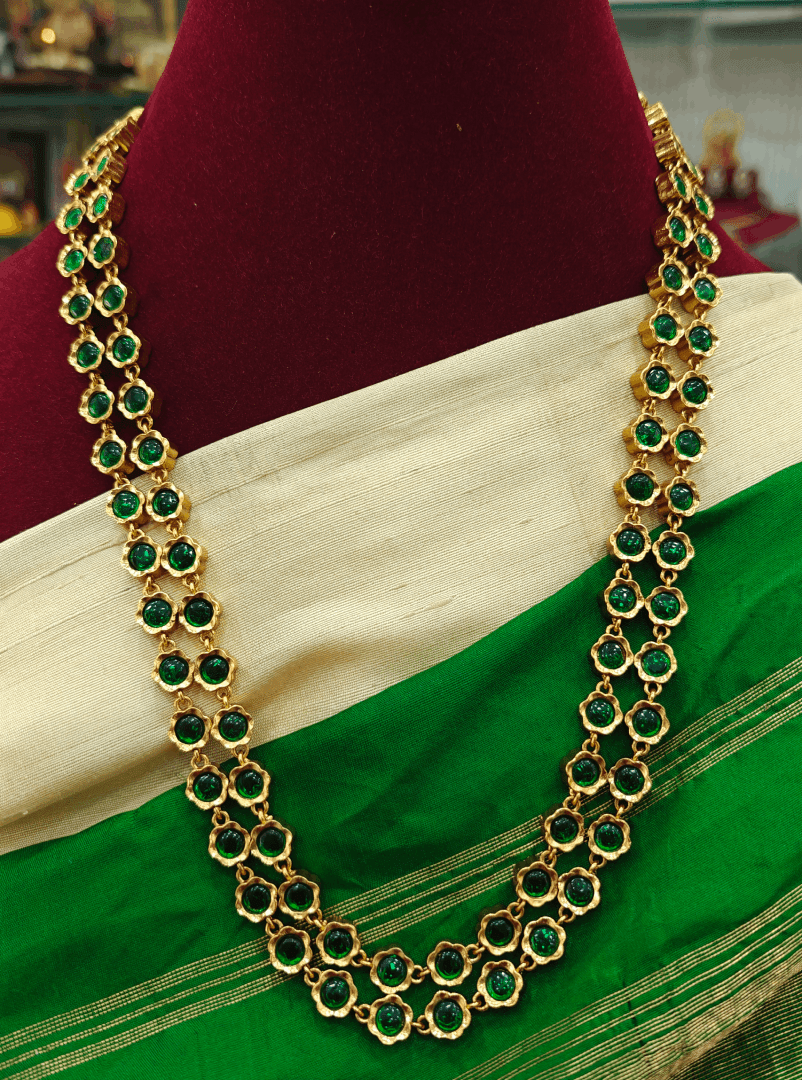 Classic double line 2 in 1 kal haaram - Harshianbu Jewellery